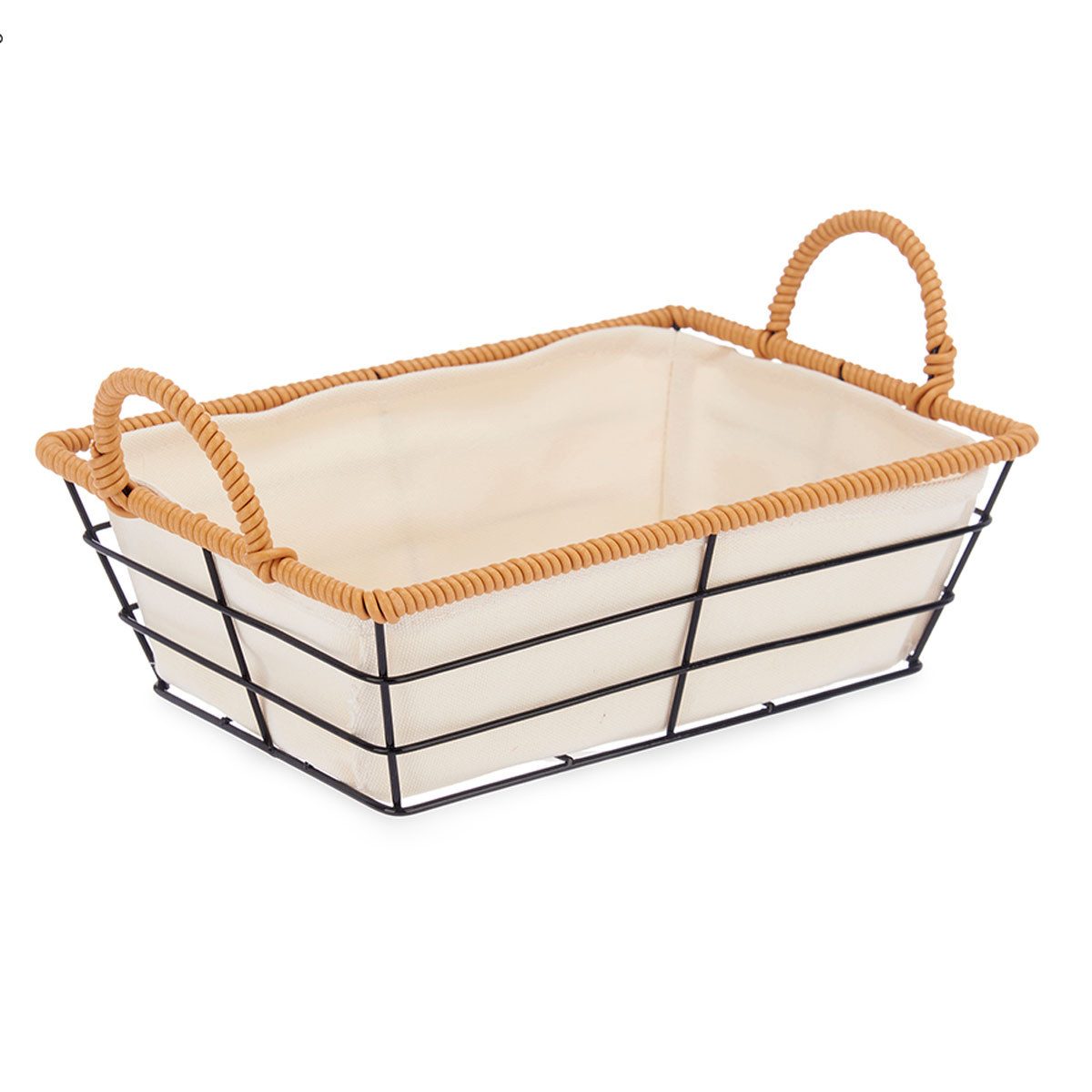 Panera Rectangular Metálica Con Asas | | hôma